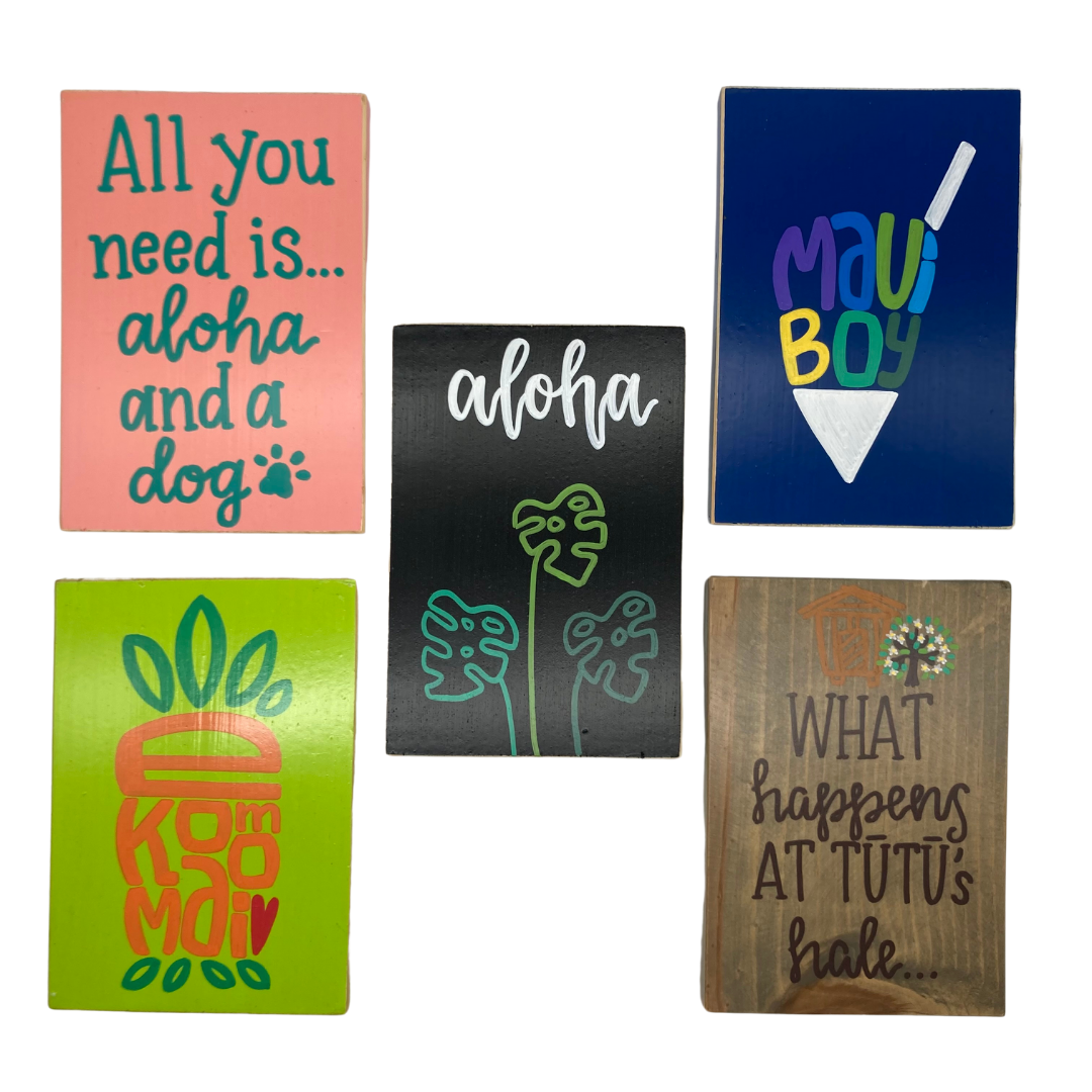 'Opihi Maui Assorted Wooden Signs – ShopYWCA